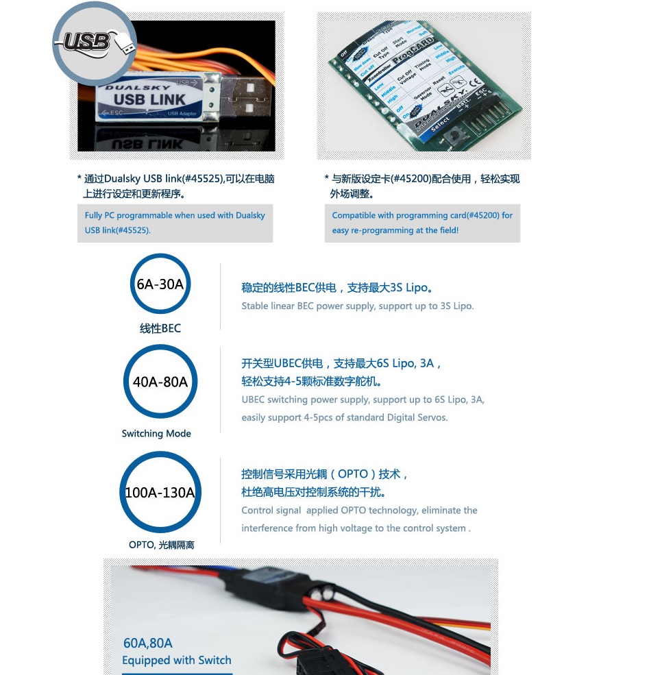 Wholesale 5pcs Dualsky XC13036A ESC High Voltage with 5 FREE DUALSKY ...